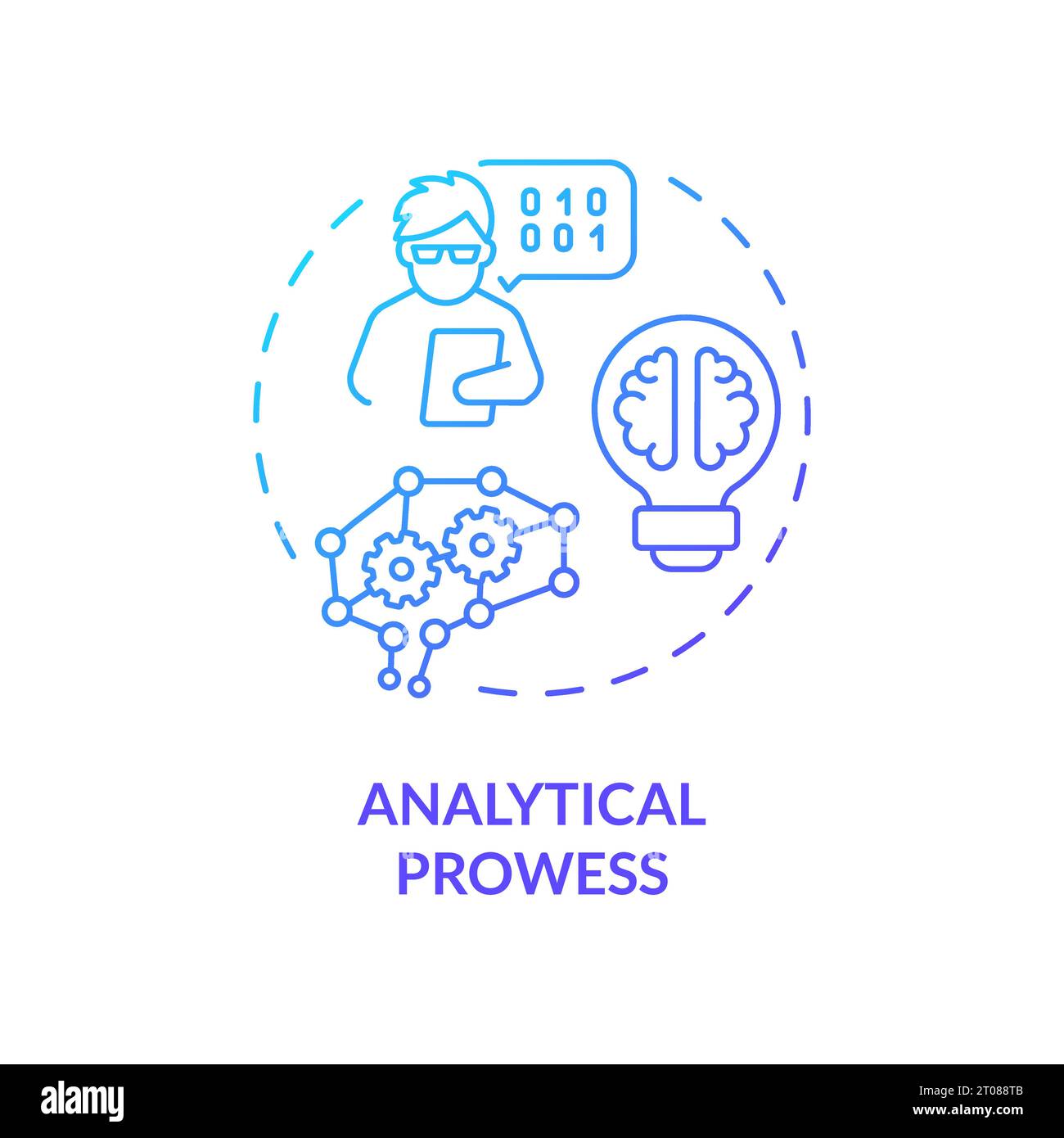 2D gradient thin linear icon analytical prowess concept Stock Vector Image & Art - Alamy