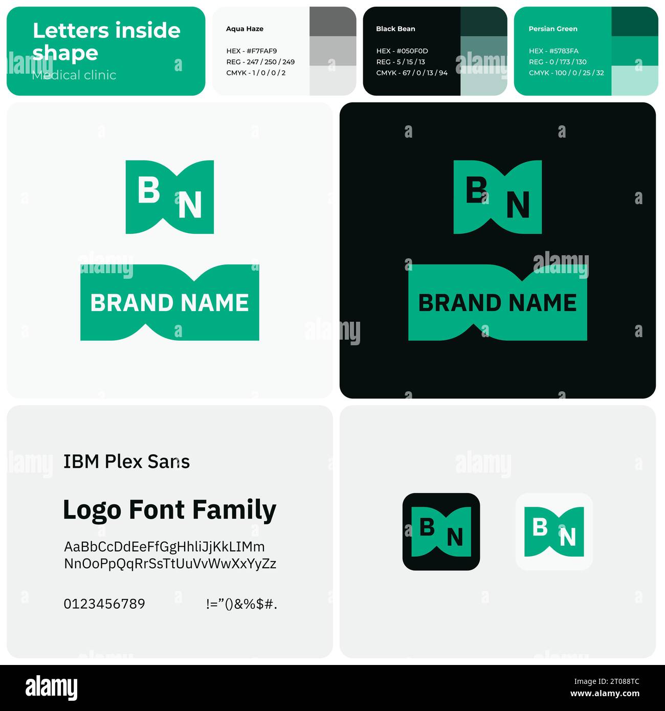 2D medical clinic template with creative logo Stock Vector Image & Art ...