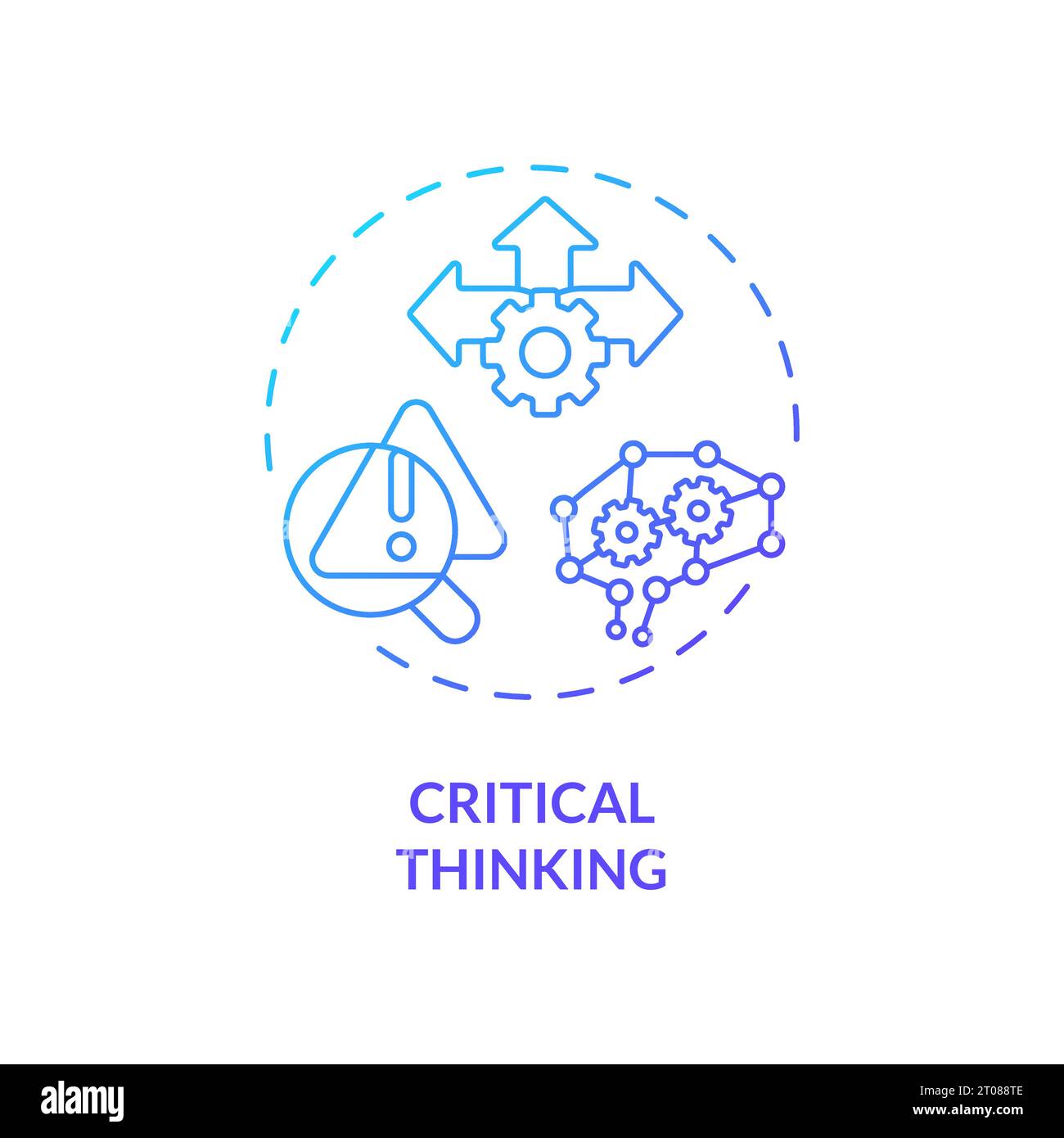 2D gradient thin linear icon critical thinking concept Stock Vector ... 2D gradient thin linear icon critical thinking concept Stock Vector ...