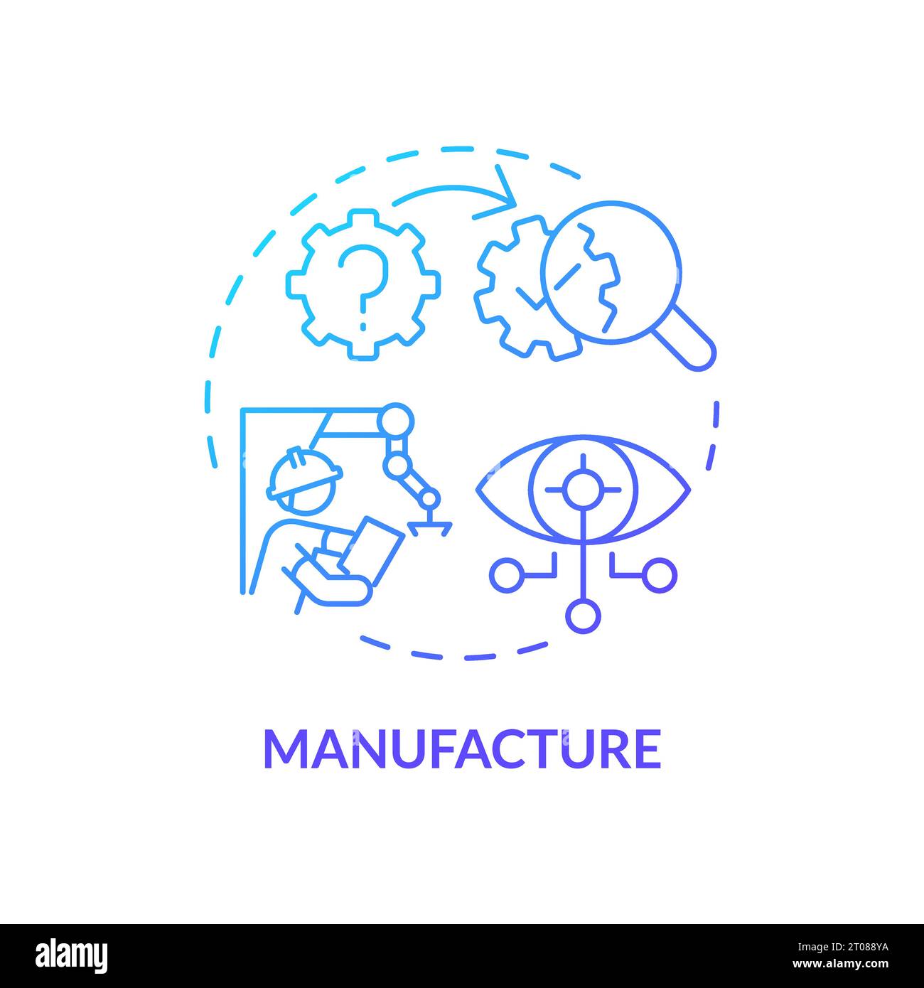 2D gradient thin linear icon manufacture concept Stock Vector Image ... 2D gradient thin linear icon manufacture concept Stock Vector Image ...
