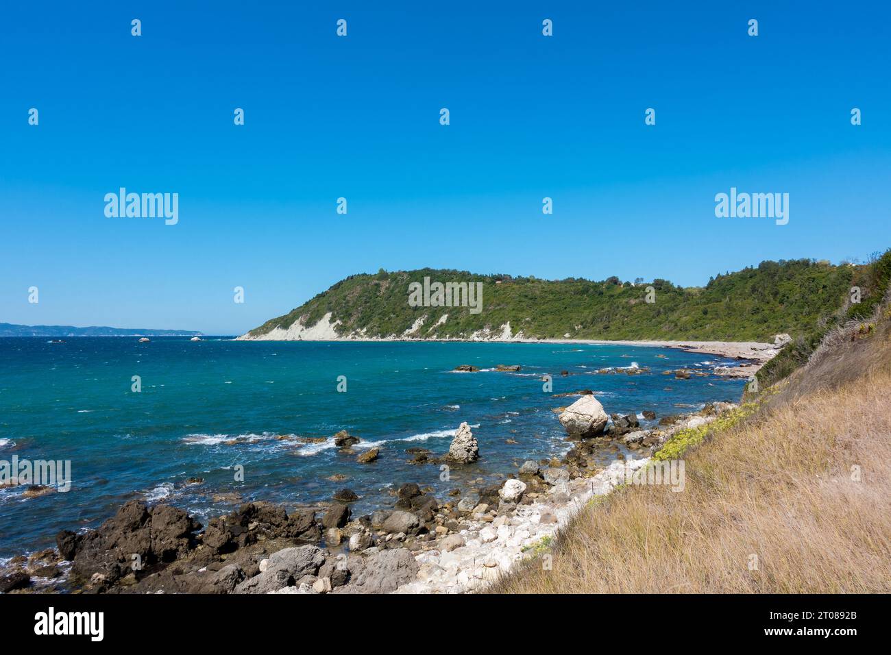 The beautiful coastline in Mathraki, one of the Diapontia islands ...