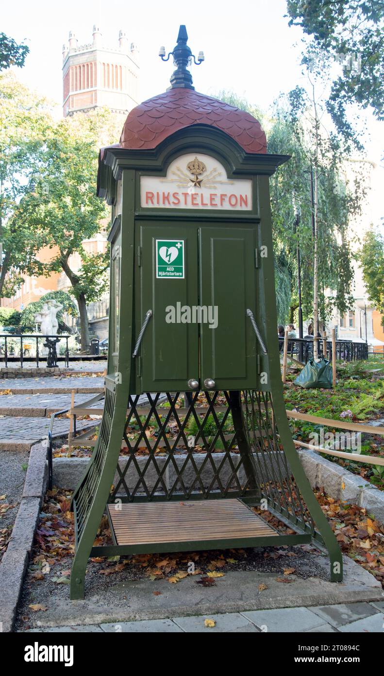 Old public telephone in Stockholm, Sweden Stock Photo - Alamy