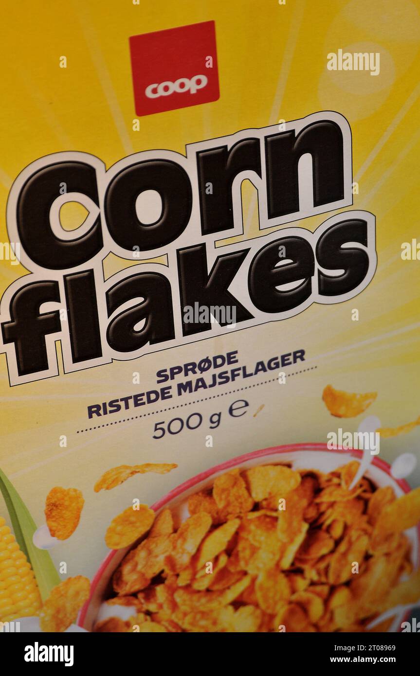 05 October. 2023/Corn flakes morning food container in Kastrup ...