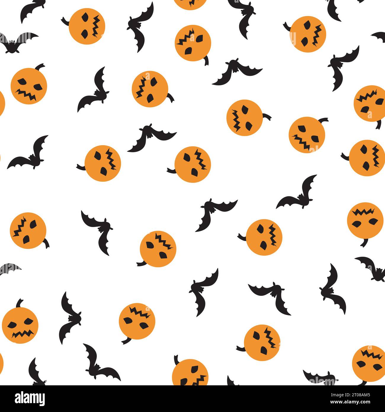 seamless halloween pumpkin and bats pattern with transparent background ...