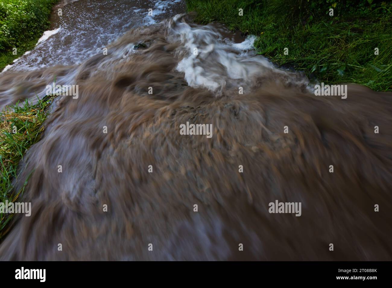 powerful waterfall with dirty water after the hard rain Stock Photo - Alamy