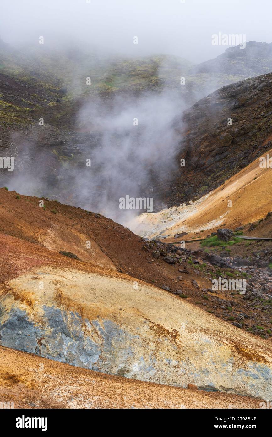 The Krysuvik Geothermal Area in Iceland Stock Photo - Alamy