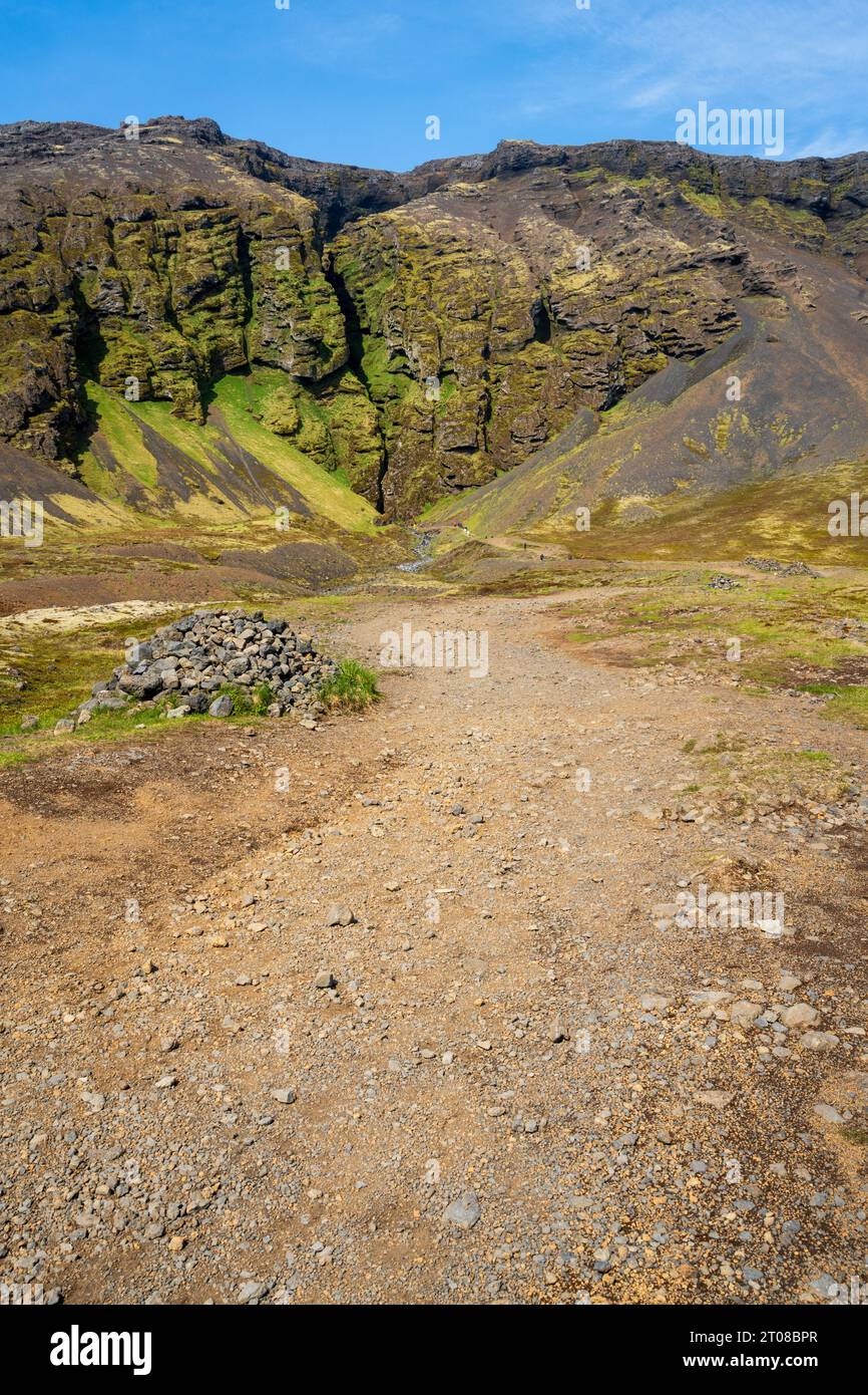 The Rauðfeldsgjá Gorge in Hellnar Iceland Stock Photo - Alamy