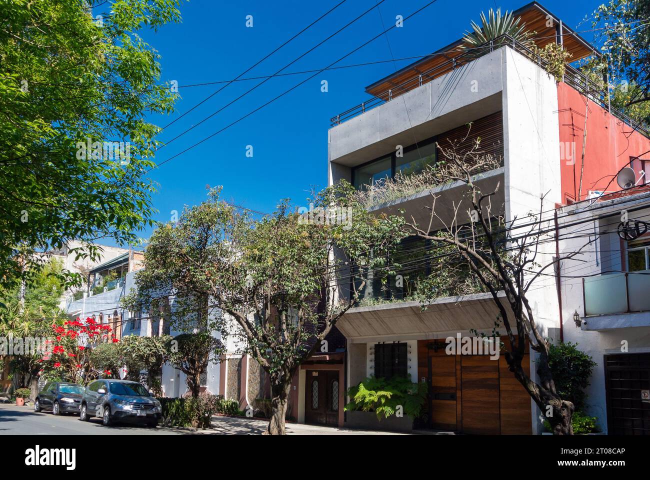 Mexico City, CDMX, Mexico, The cityscape of Condesa area of CDMX ...