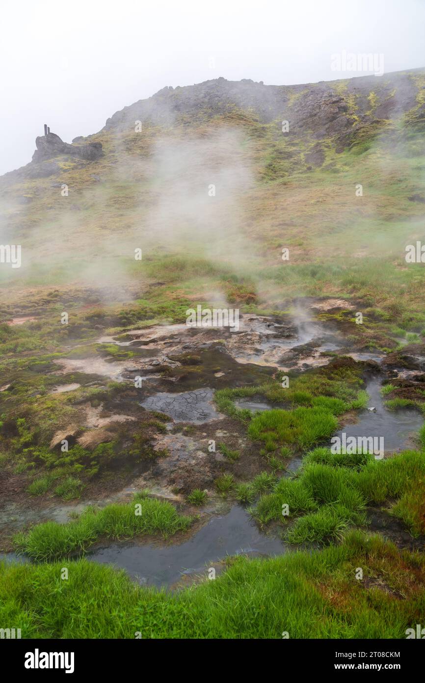 Steamy landscape in hveradalir hot hi-res stock photography and images ...