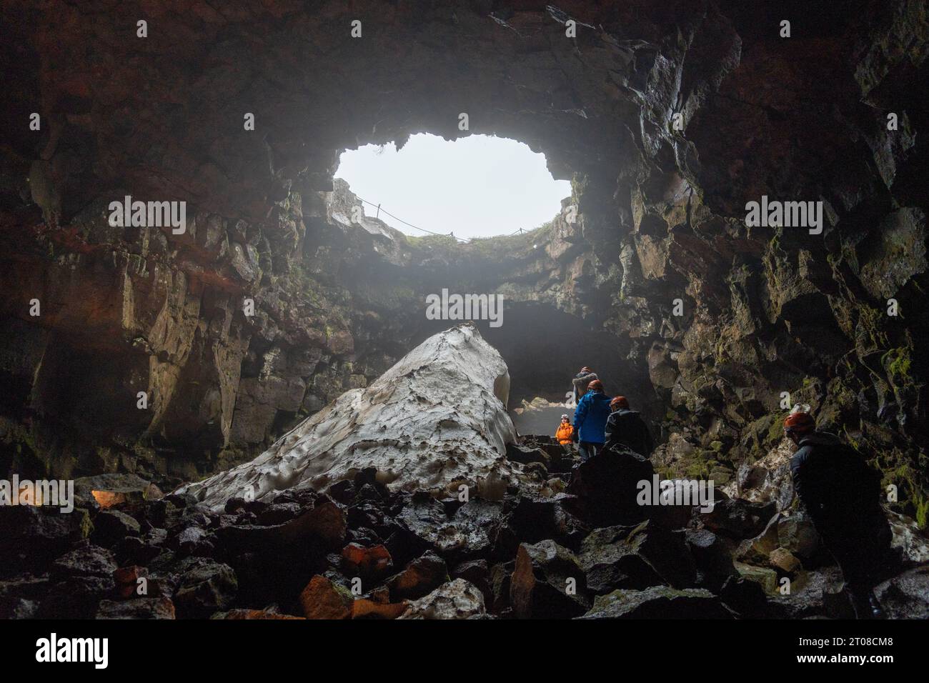 The Raufarhólshellir Lava Tunnel in Iceland Stock Photo - Alamy