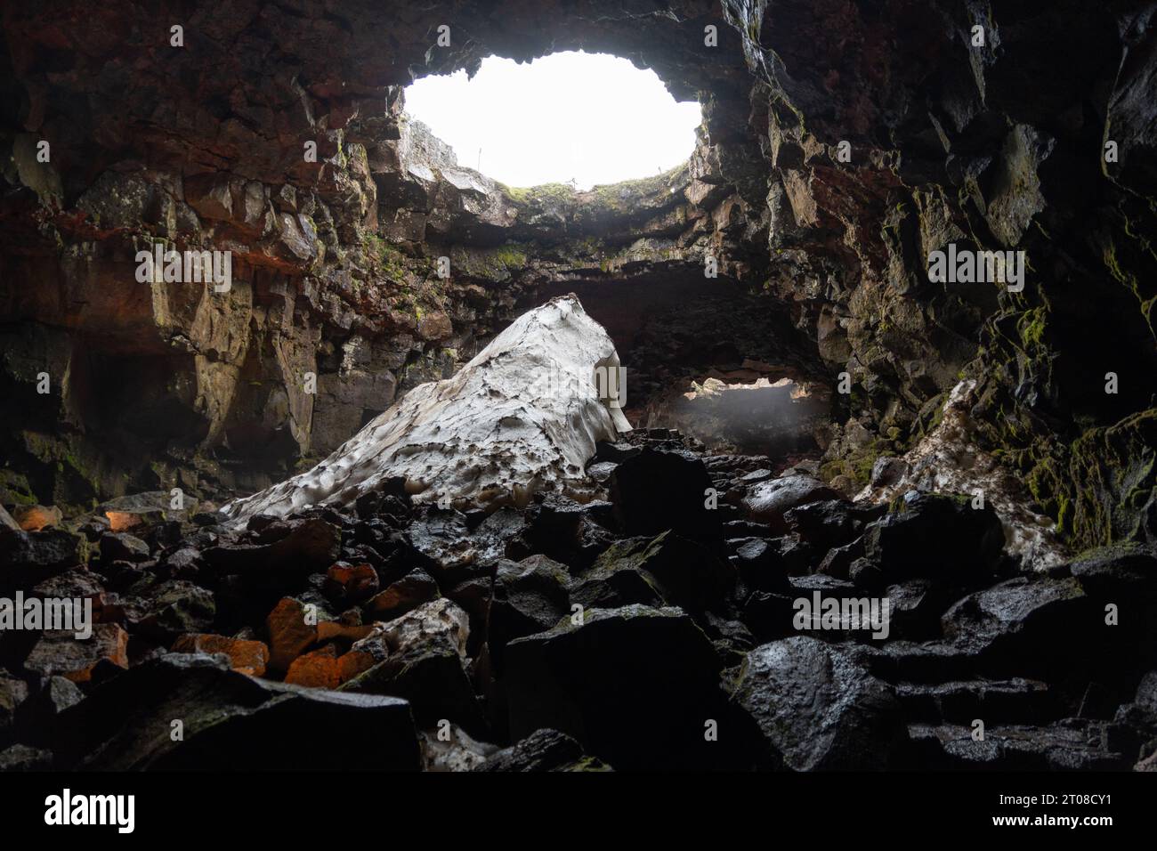 The Raufarhólshellir Lava Tunnel in Iceland Stock Photo - Alamy