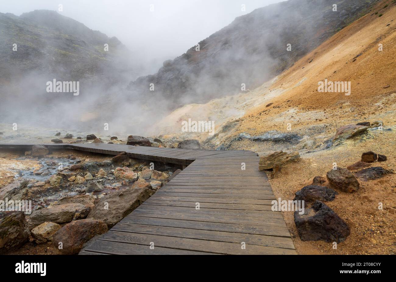 The Krysuvik Geothermal Area in Iceland Stock Photo - Alamy