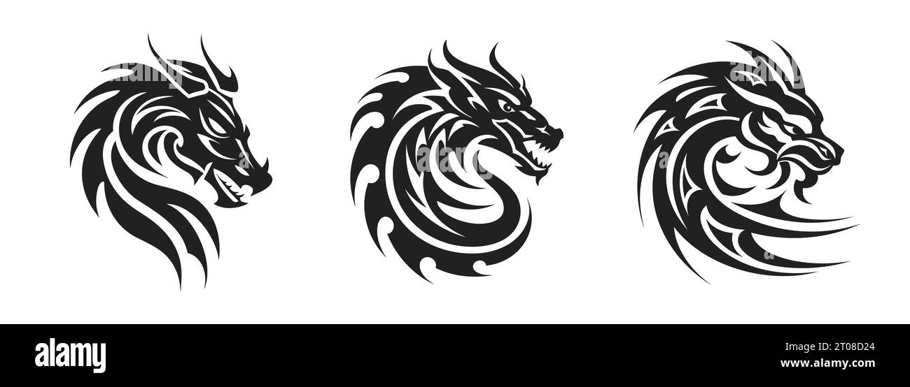 Chinese Tribal Dragon Designs
