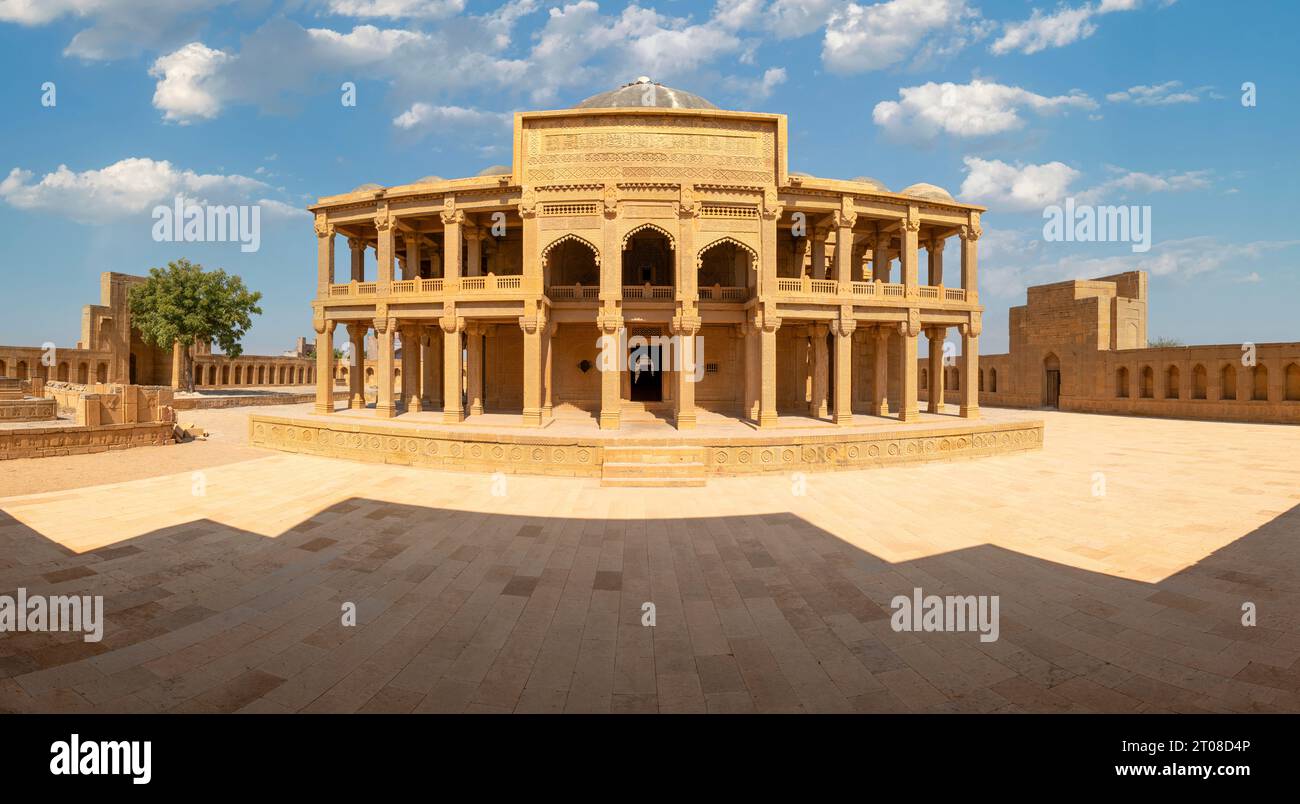 Panormaic view Tomb of Baqi Baig Thatta Makli necropolis Sindh Pakistan ...