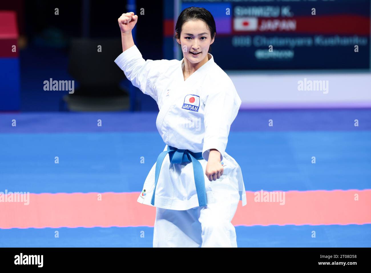 Hangzhou, China. 5th Oct, 2023. Kiyou Shimizu (JPN) Karate : Womens Individual Kata Elimination ...