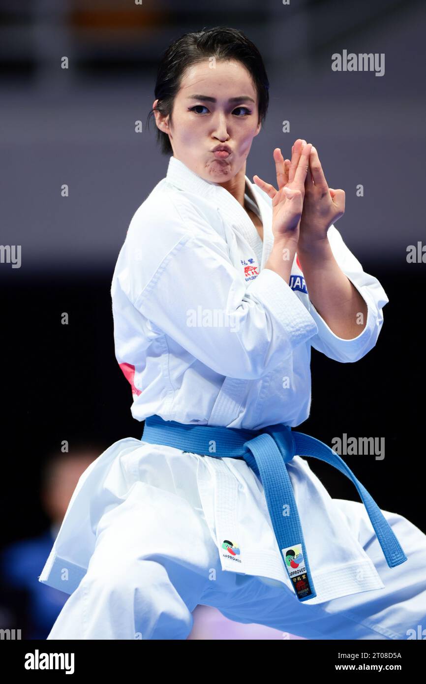 Hangzhou, China. 5th Oct, 2023. Kiyou Shimizu (JPN) Karate : Womens Individual Kata Elimination ...