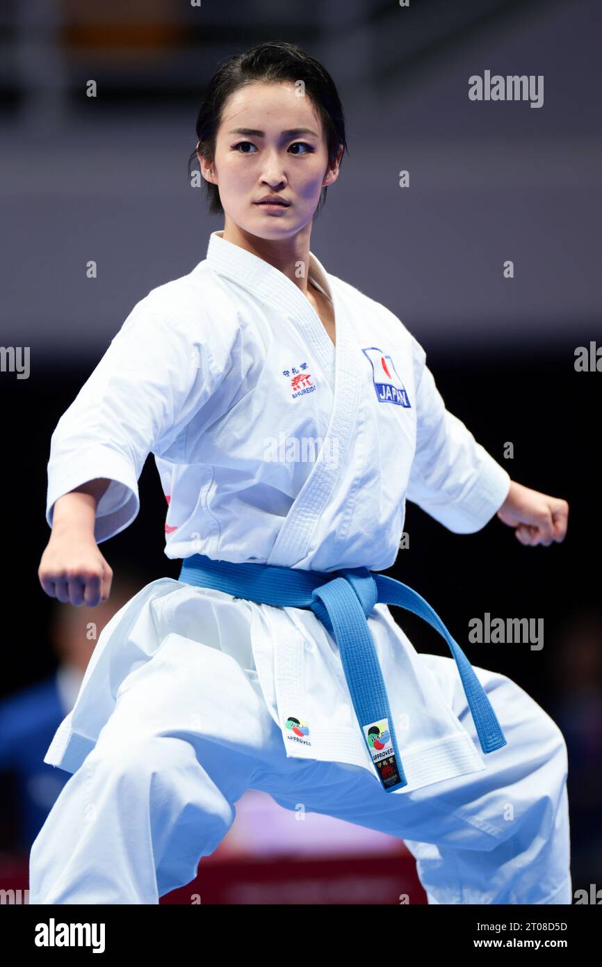 Hangzhou, China. 5th Oct, 2023. Kiyou Shimizu (JPN) Karate : Womens Individual Kata Elimination ...