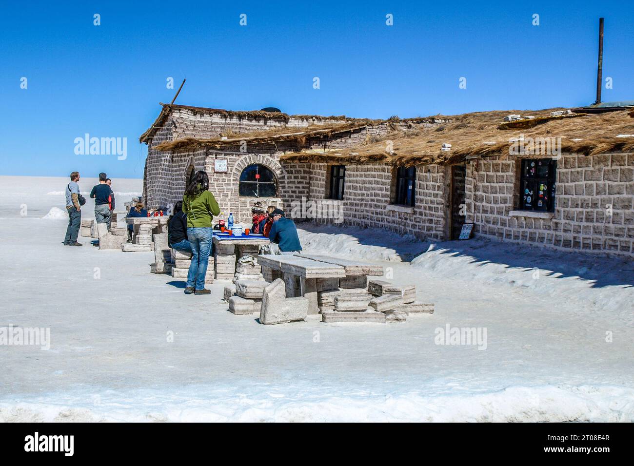 UYUNI, BOLIVIA - JULY 25, 2010: Salt hotel at Salar de Uyuni. The world ...