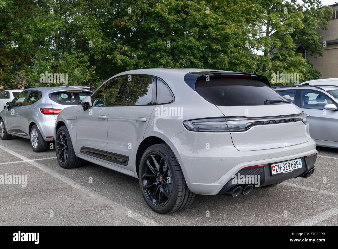 Grey Porsche Macan GTS parked in Nancy Stock Photo - Alamy