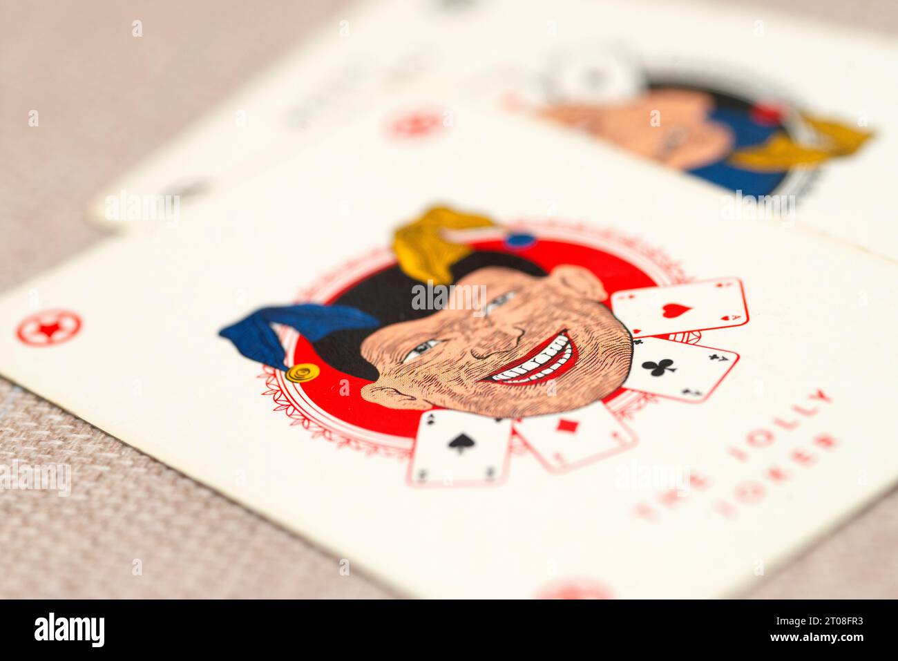Close up Jokers Playing Cards Stock Photo - Alamy
