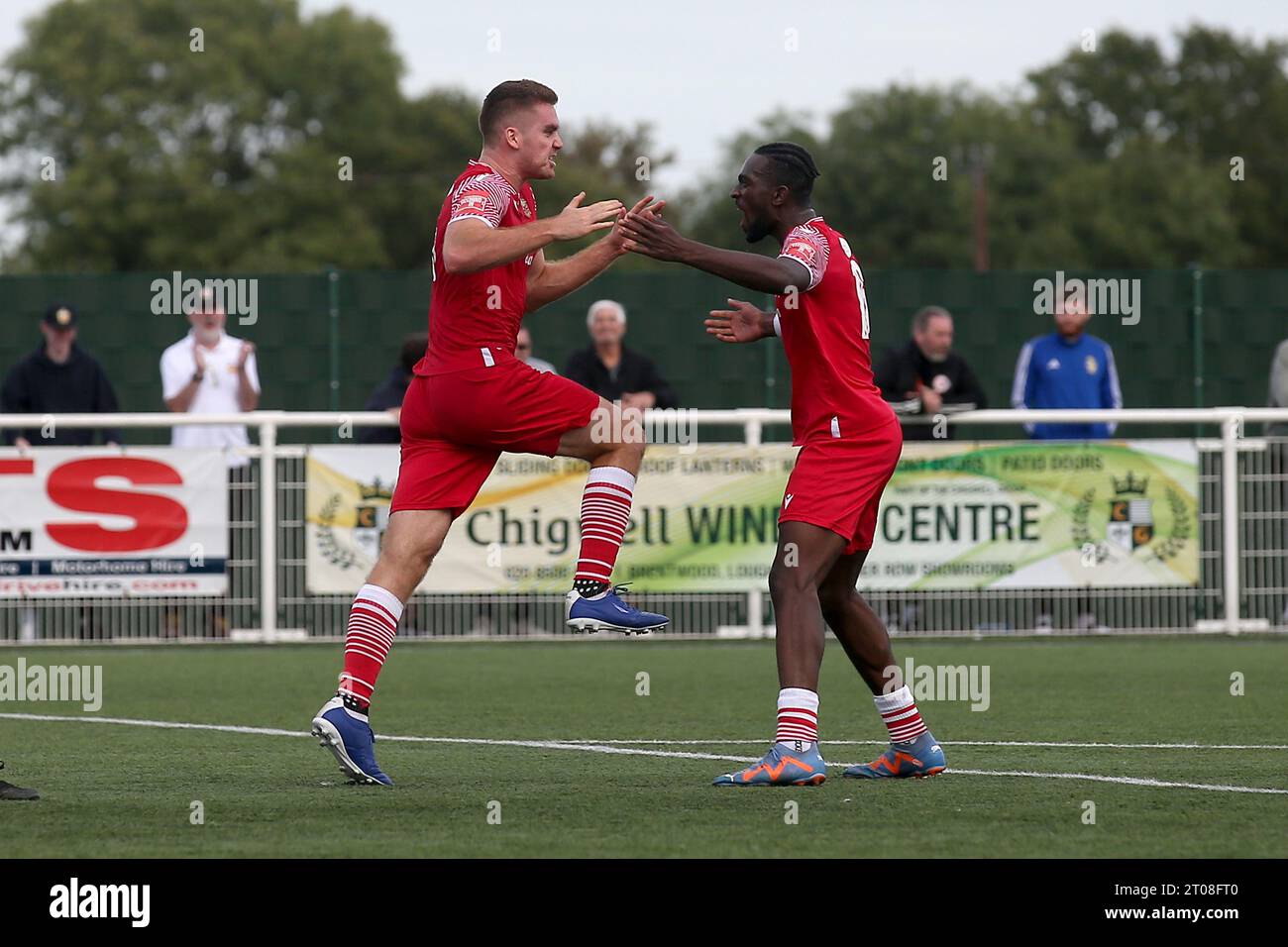 Tom Hoban of Hornchurch scores the second goal for his team and ...