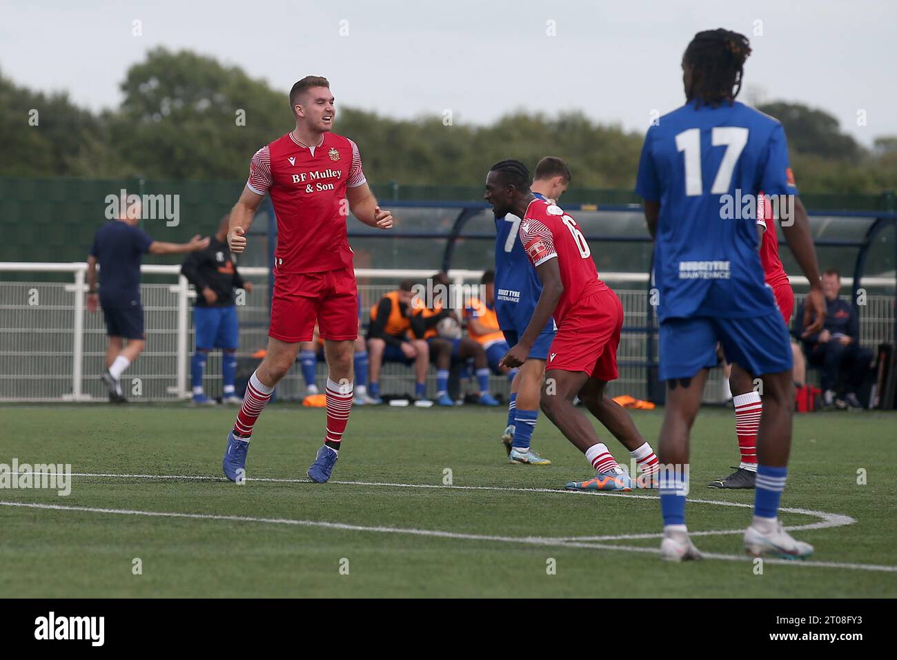 Tom Hoban of Hornchurch scores the second goal for his team and ...