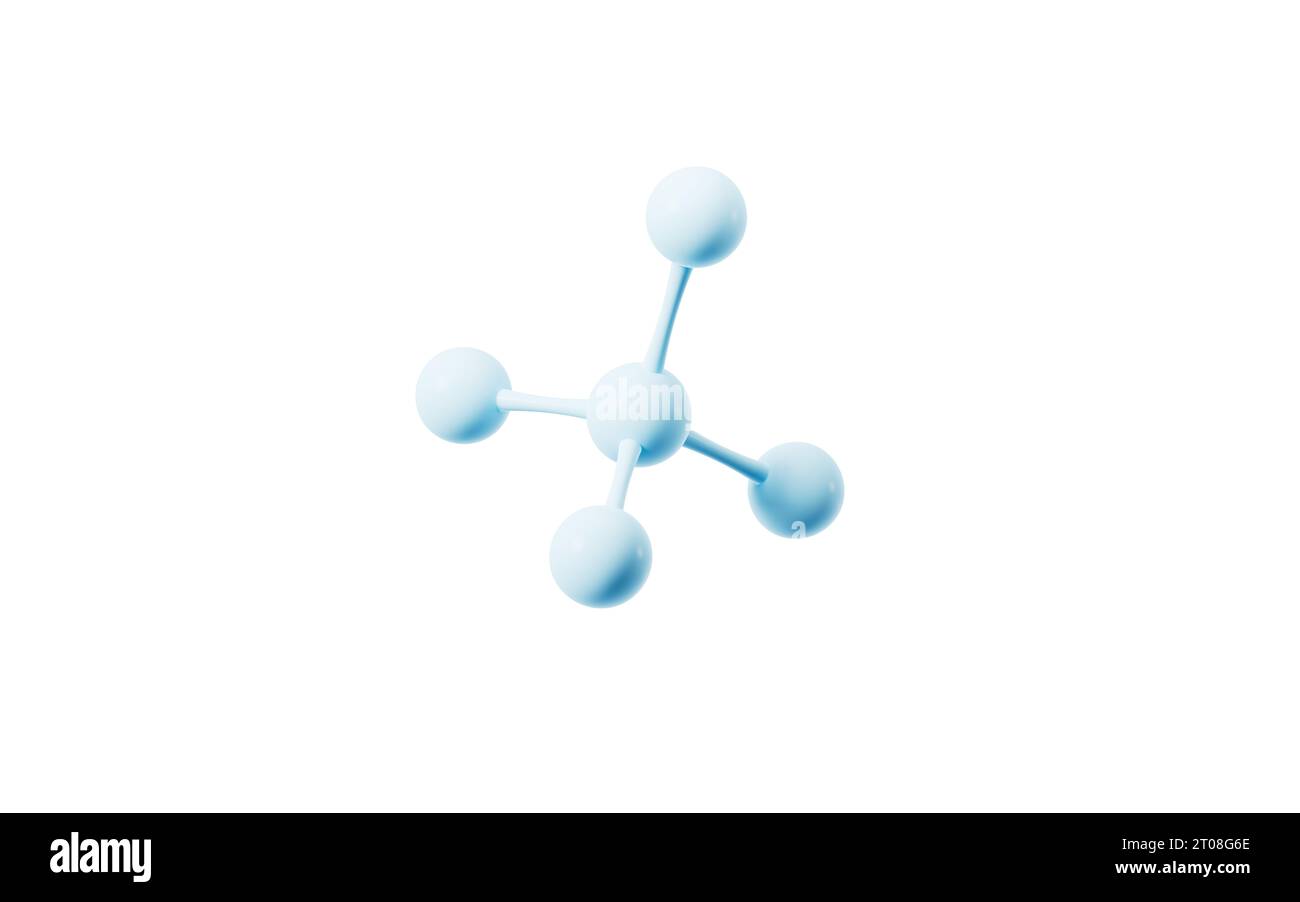 Floating Molecular Structure In The White Background 3d Rendering
