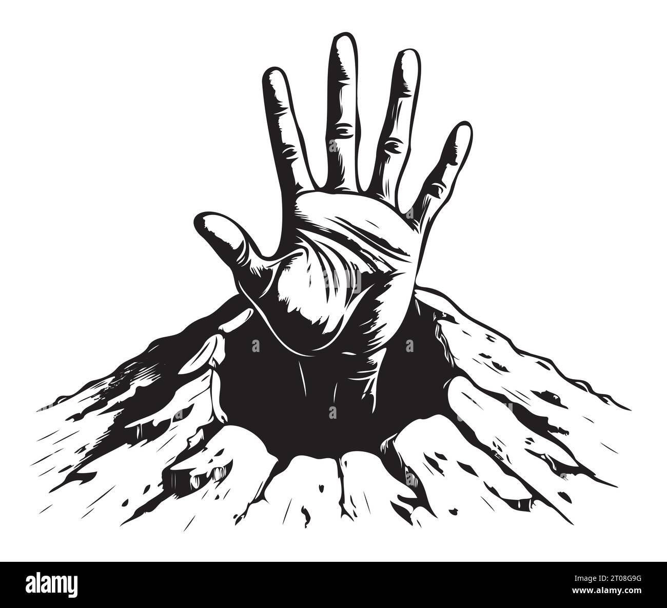Scary hand Black and White Stock Photos & Images - Alamy