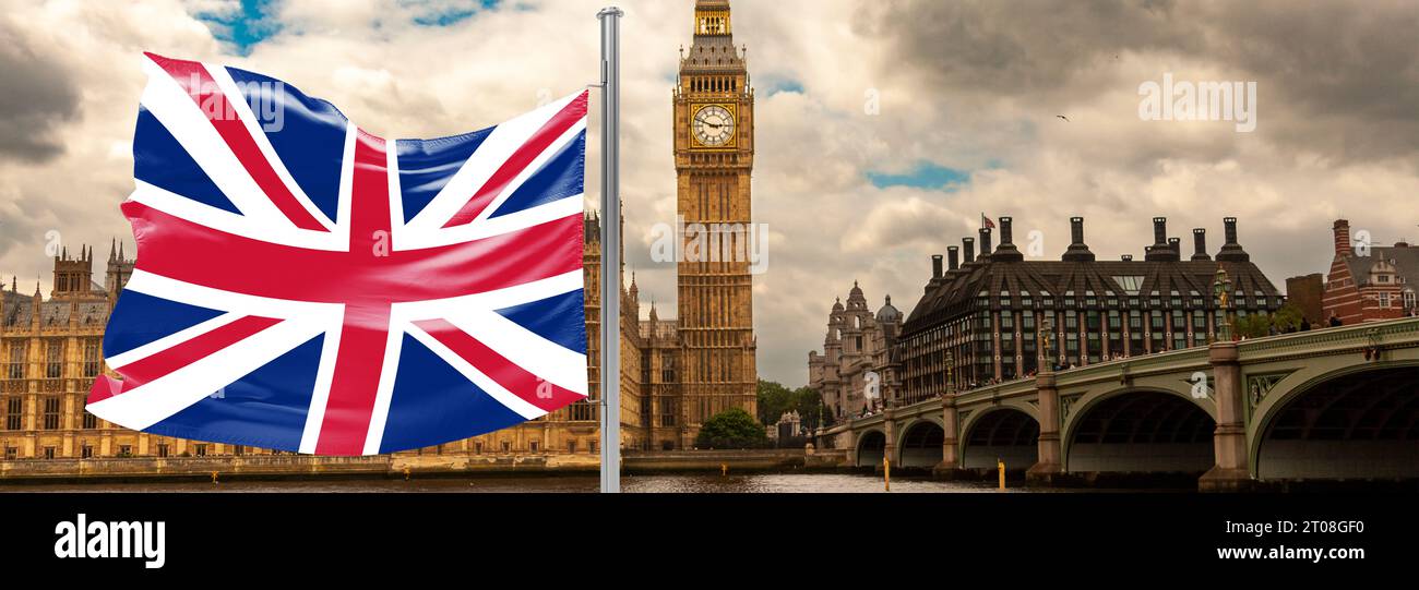 Big Ben clock at colorful blue sky, Landmark of London, UK Stock Photo ...