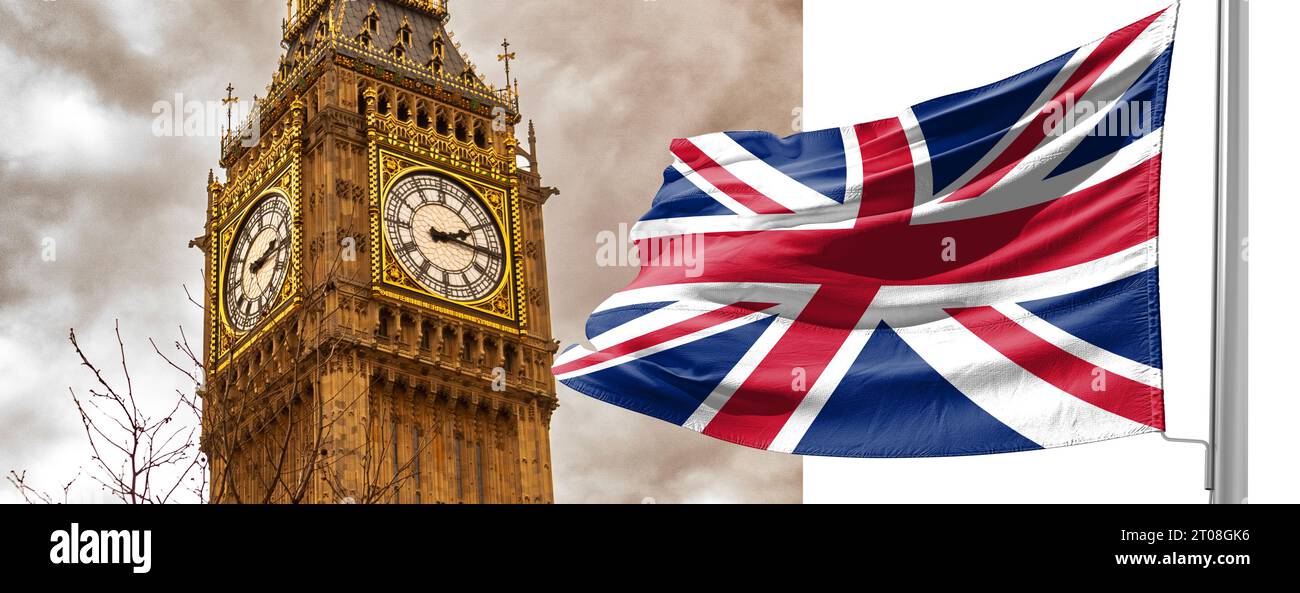 Big Ben clock at colorful blue sky, Landmark of London, UK Stock Photo ...