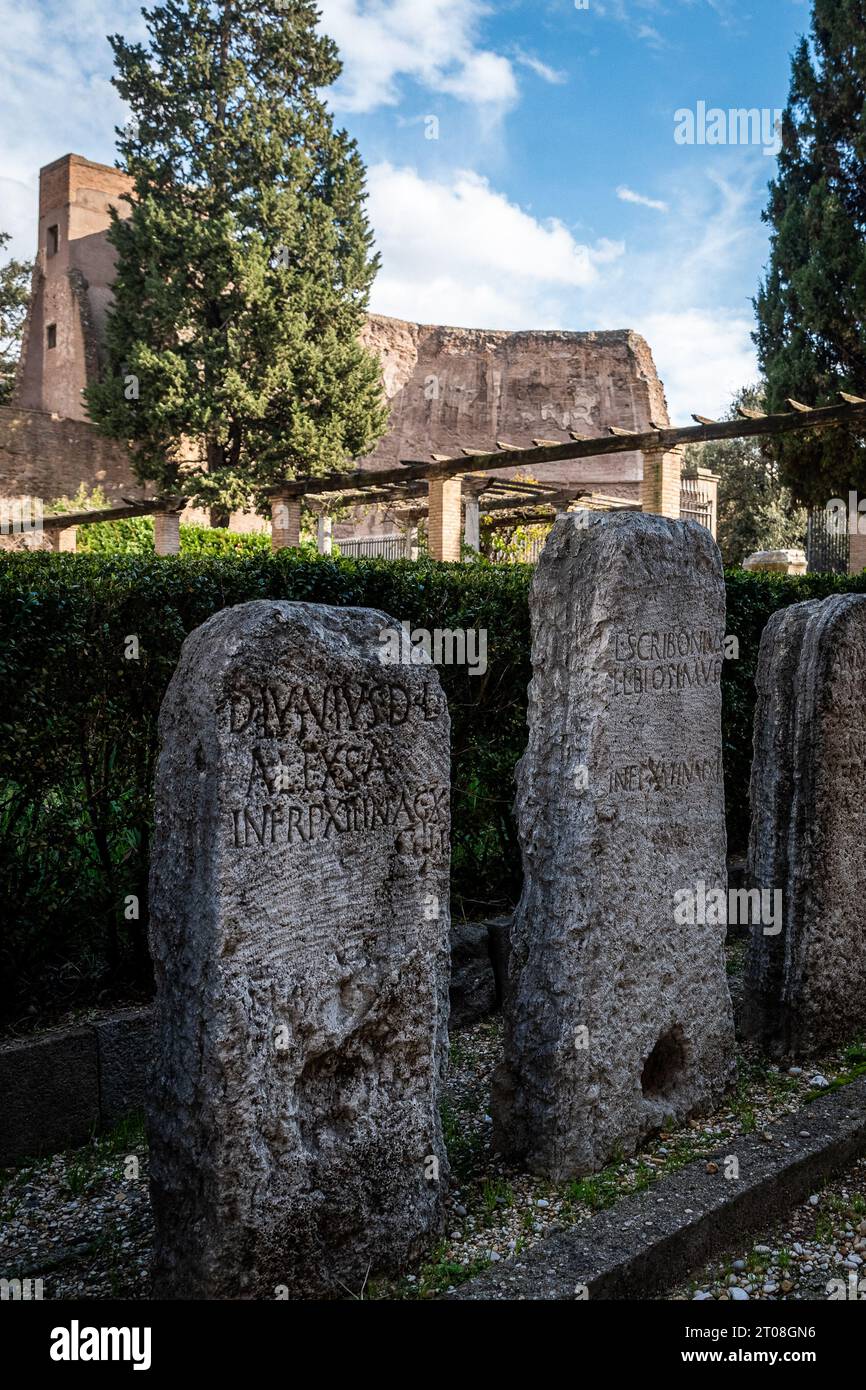 Rome, Italy - January 22, 2023: Exterior of the Ancient Roman Baths of ...