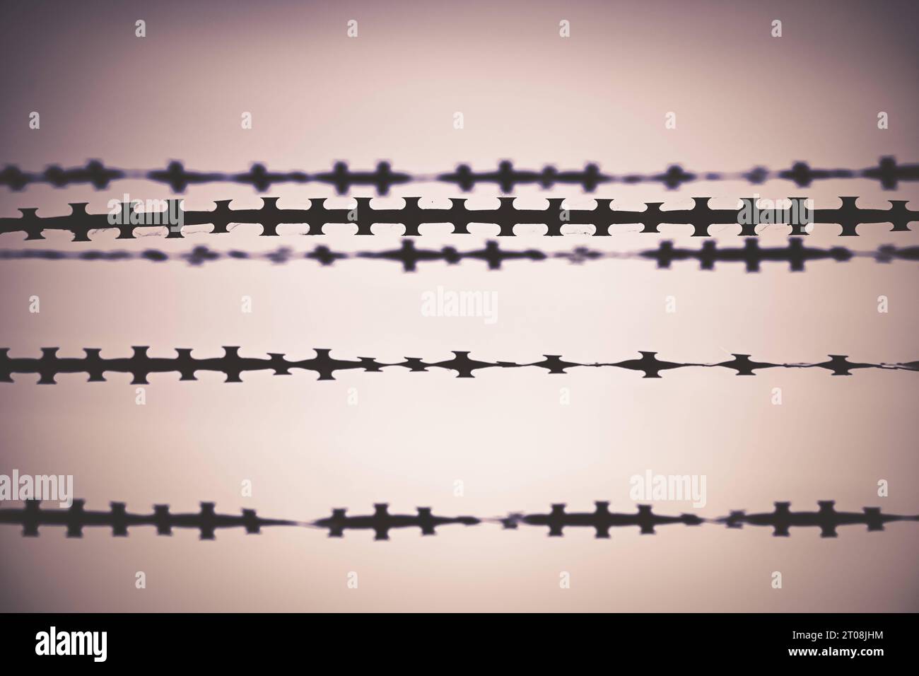 Stacheldraht, Symbolfoto EU-Außengrenzen und Migrationskrise *** Barbed ...