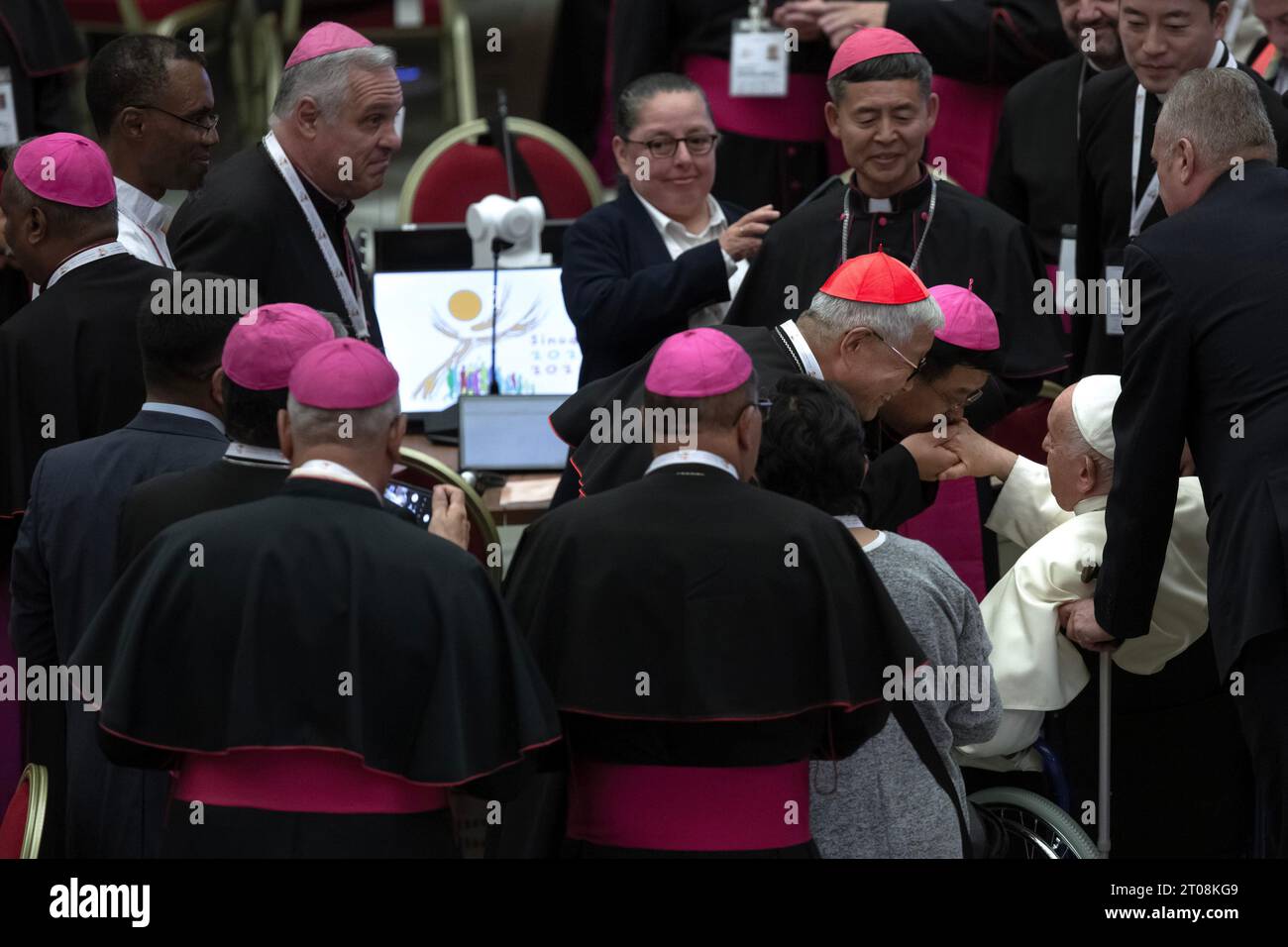 Vatican City, vatican, 4 October 2023. Pope Francis leads the XVI ...