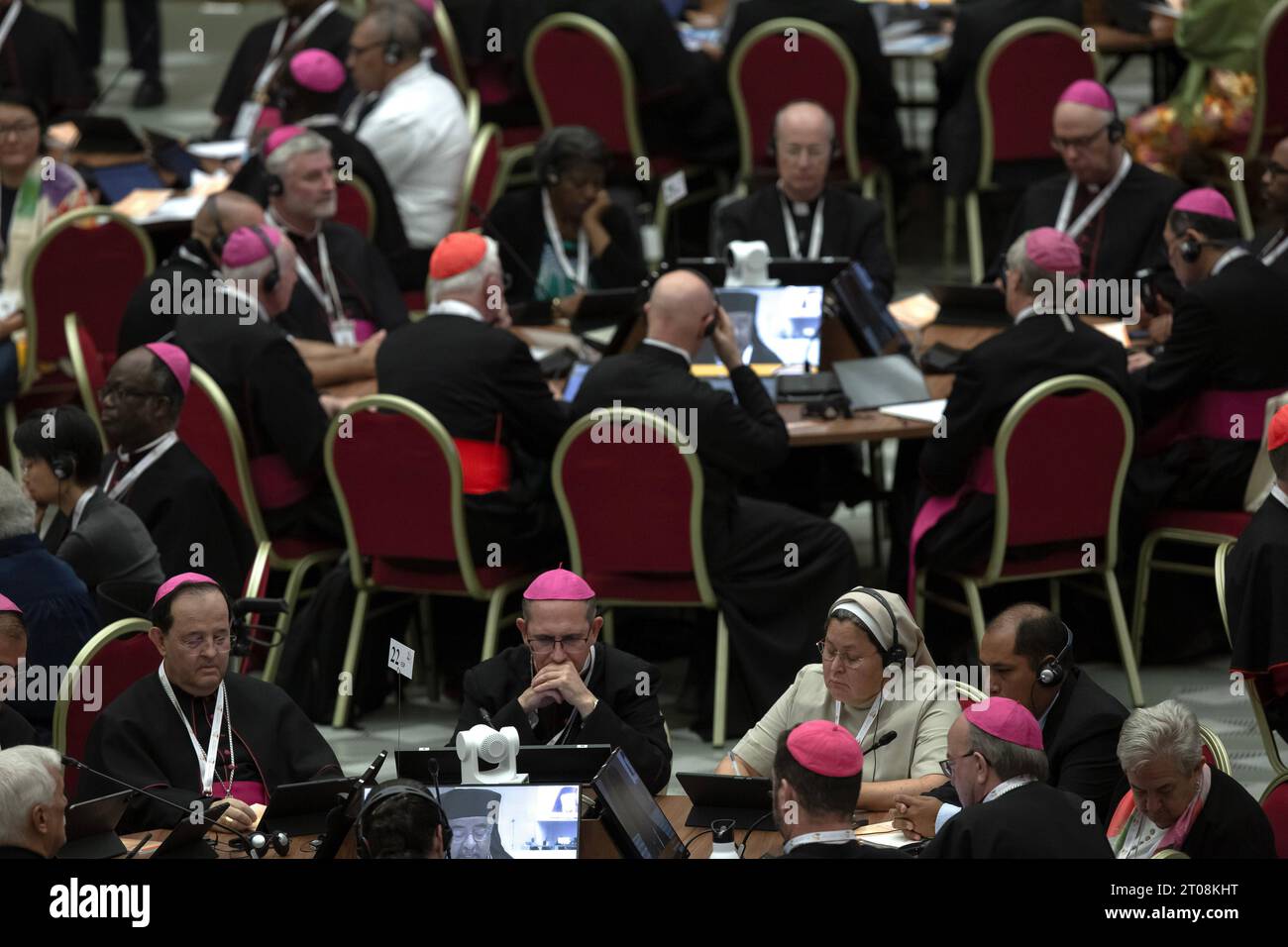 Vatican City, vatican, 4 October 2023. Pope Francis leads the XVI ...