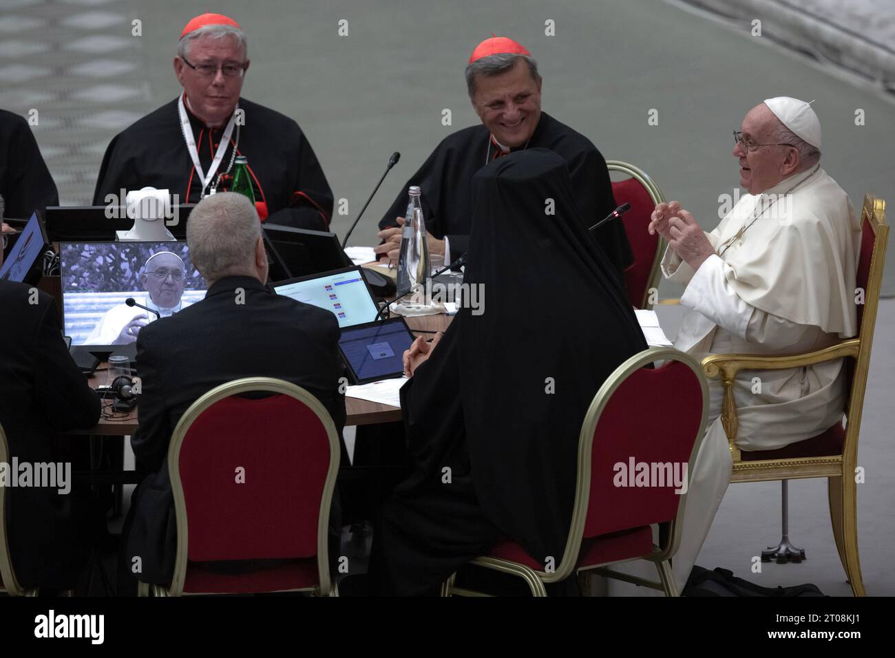 Vatican City, vatican, 4 October 2023. Pope Francis leads the XVI ...