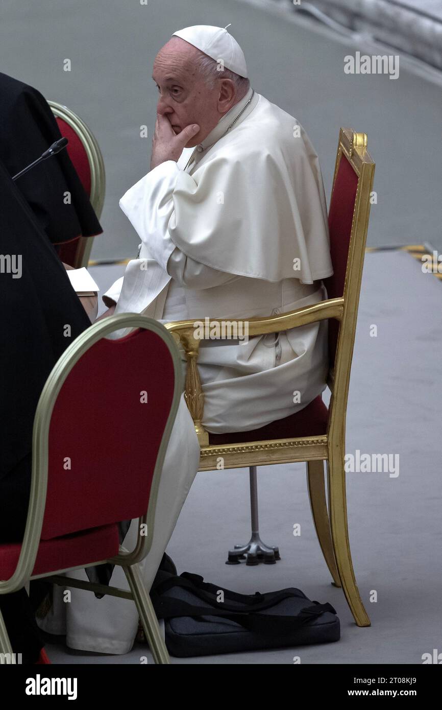 Vatican City, vatican, 4 October 2023. Pope Francis leads the XVI ...