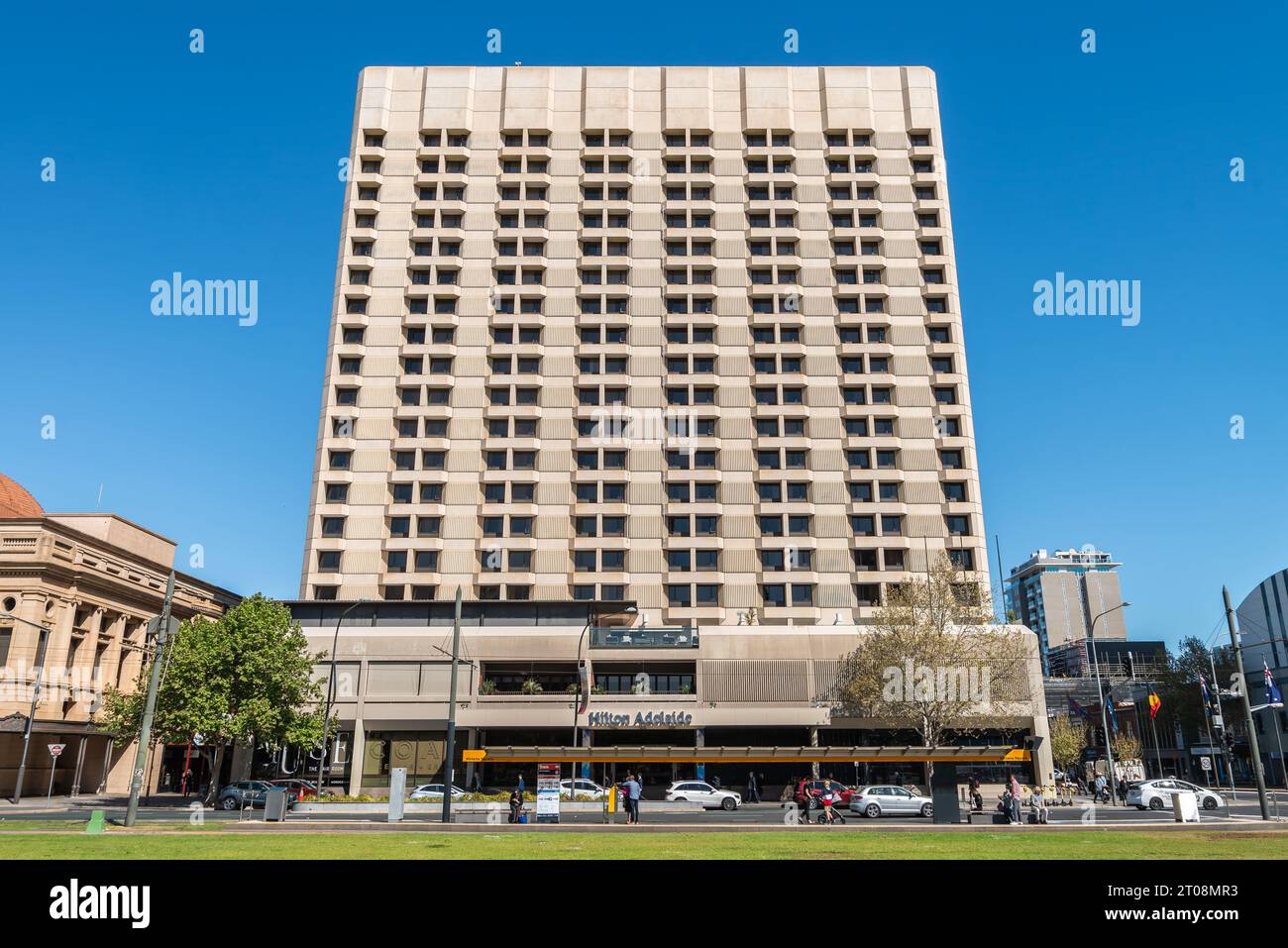 Adelaide, Australia - September 27, 2019: Hilton Adelaide hotel on King ...
