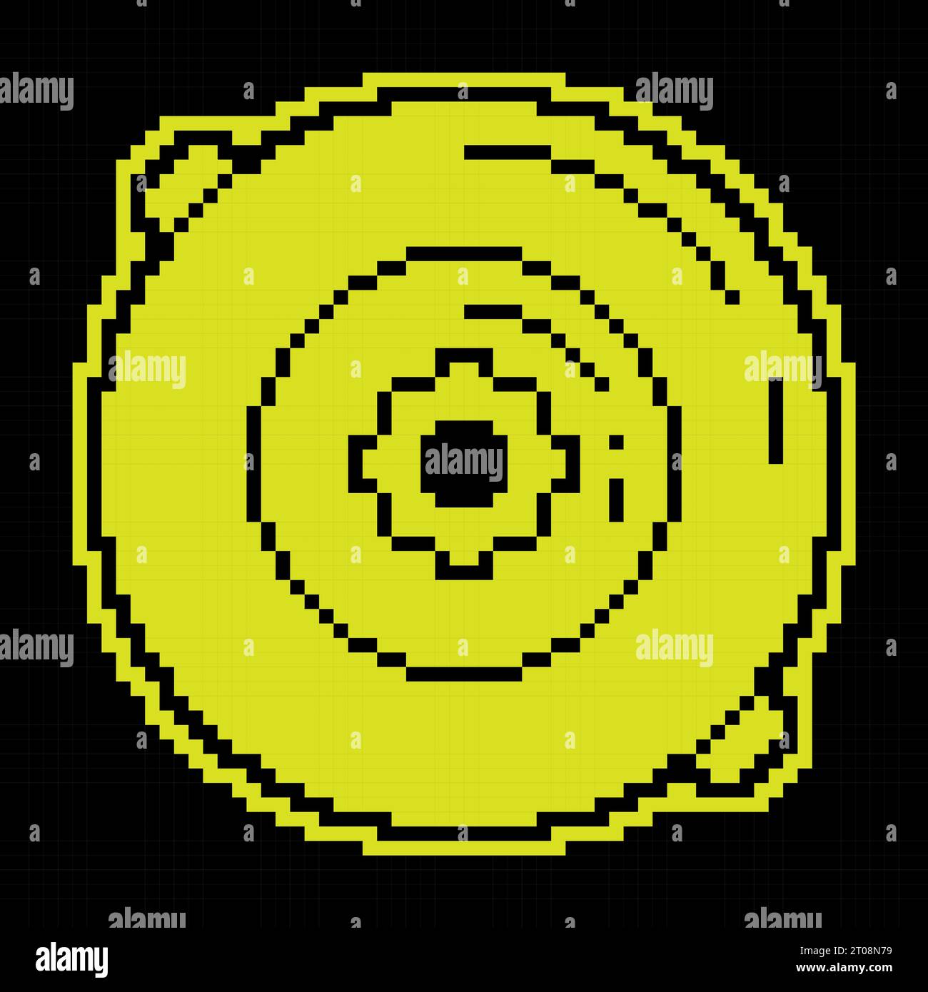 Pixel silhouette icon, combat anti tank mine. Weapons for combating ...
