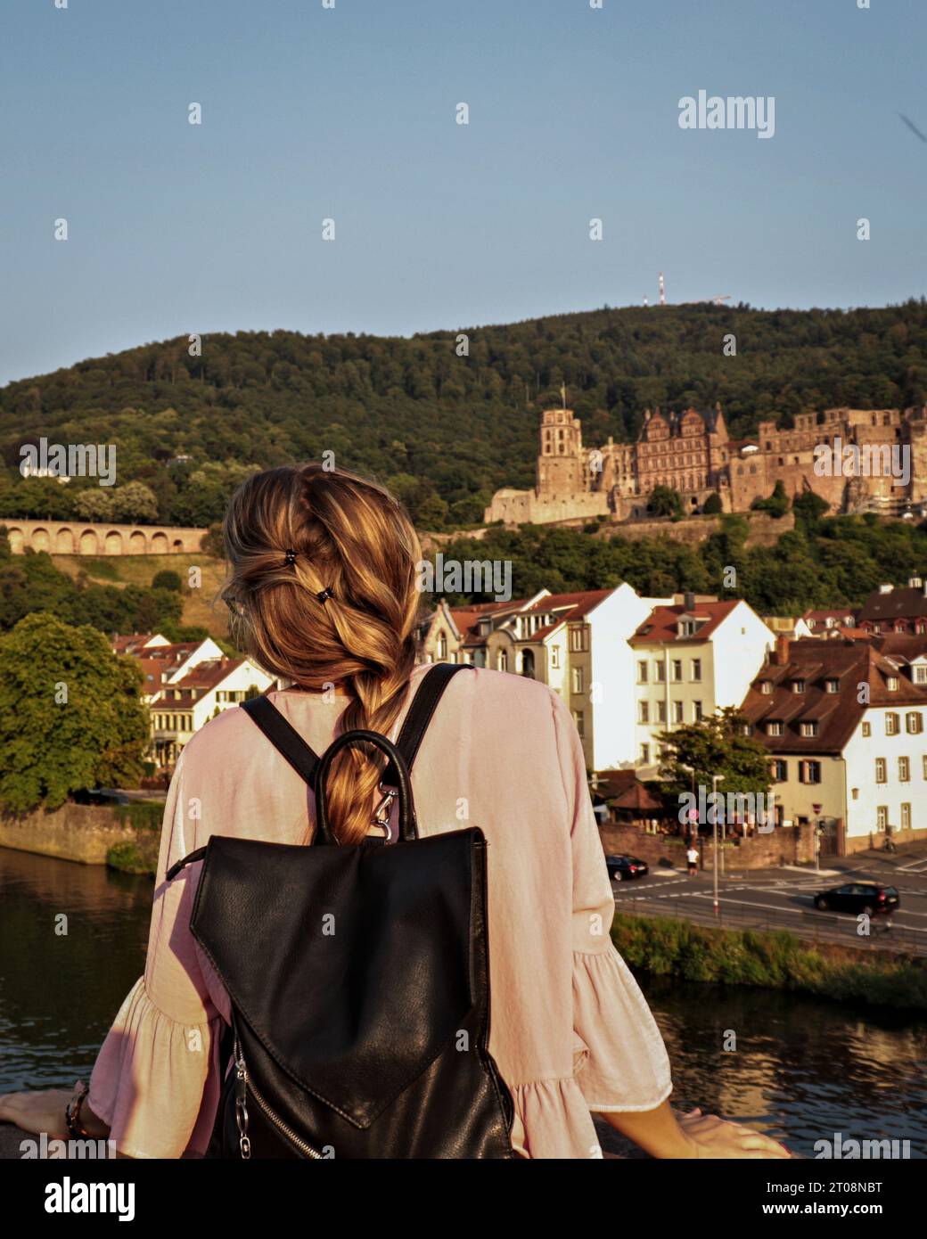 Woman overlooking city river hi-res stock photography and images - Alamy