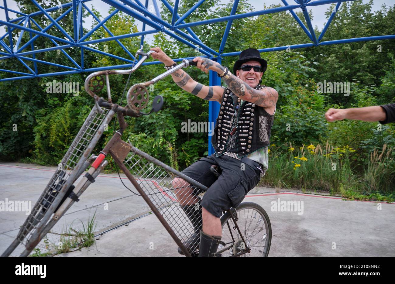 Germany, Berlin, 27.08.2023, Easy Rider Road Show, an exhibition about ...