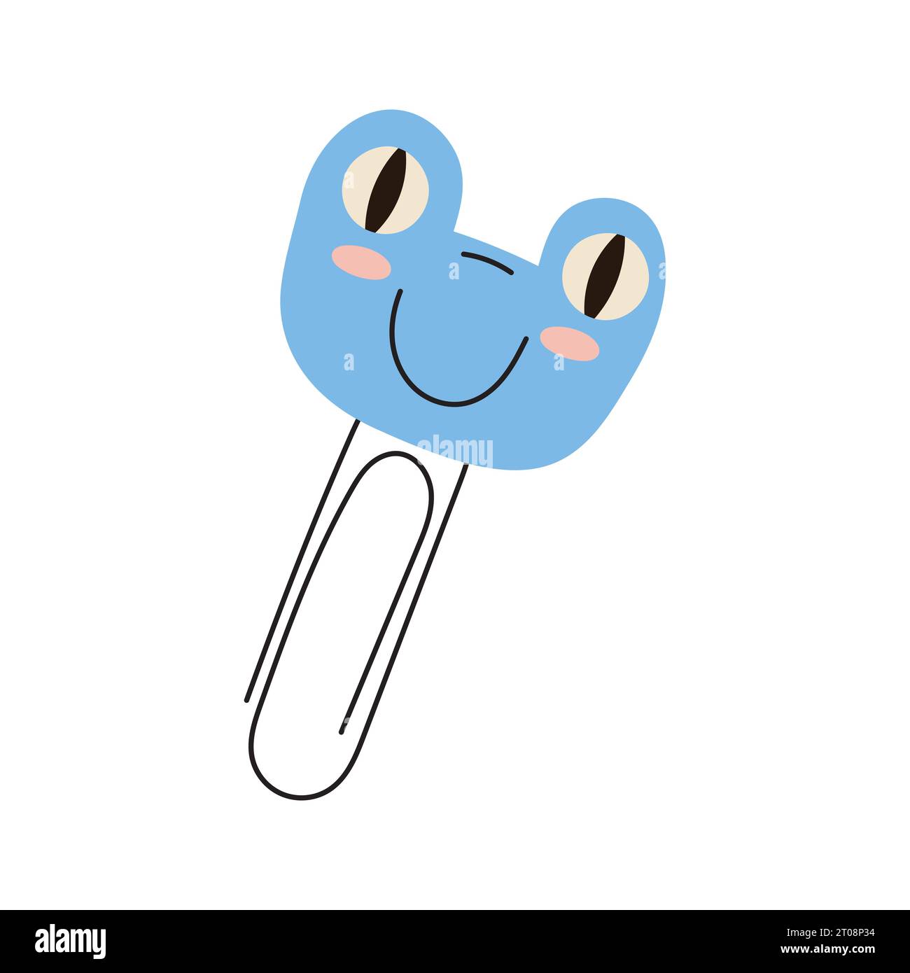 Cute baby blue frog paper clips Stock Vector Image & Art - Alamy