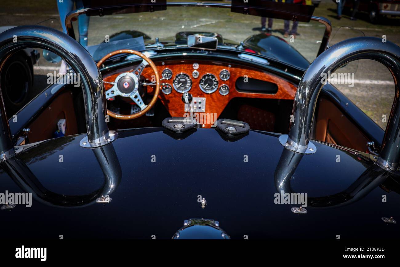 dashboard view of an old vintage car Stock Photo - Alamy