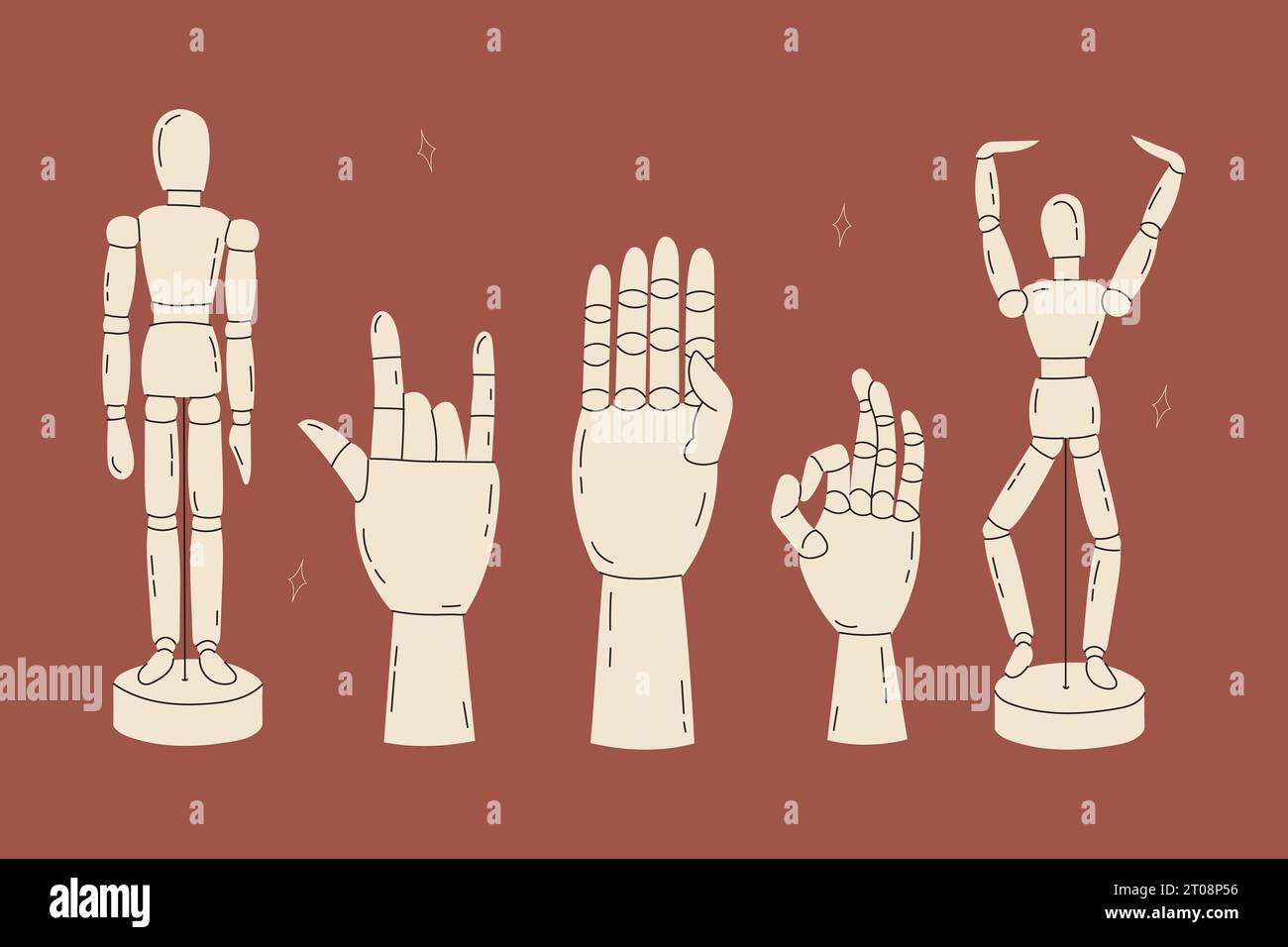 Art doll mannequin Stock Vector Images - Alamy