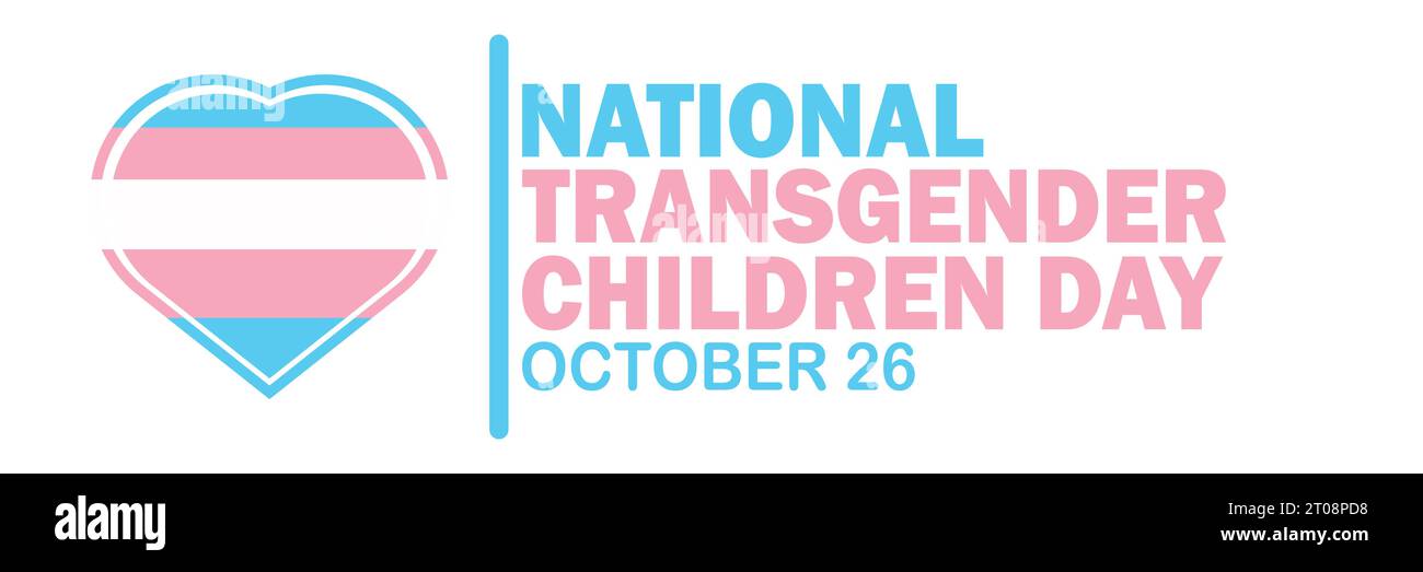 National Transgender Children Day Vector illustration. October 26 ...