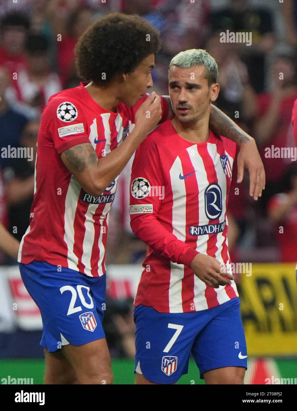 Madrid, Spain. 04th Oct, 2023. Celebration Goal Antoine Griezmann and ...