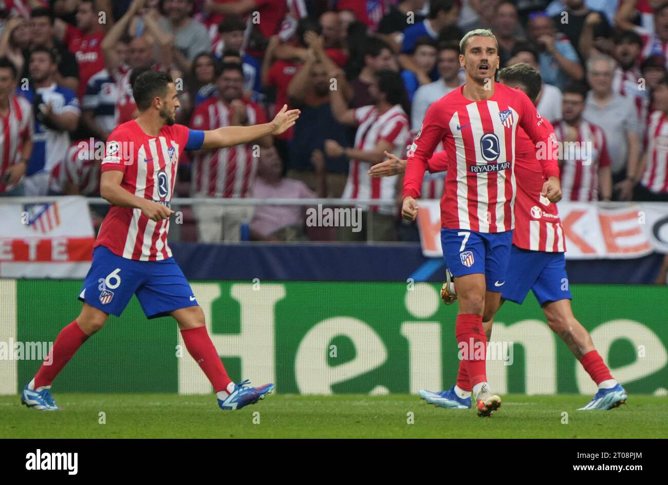 Madrid, Spain. 04th Oct, 2023. Celebration Goal Antoine Griezmann and ...