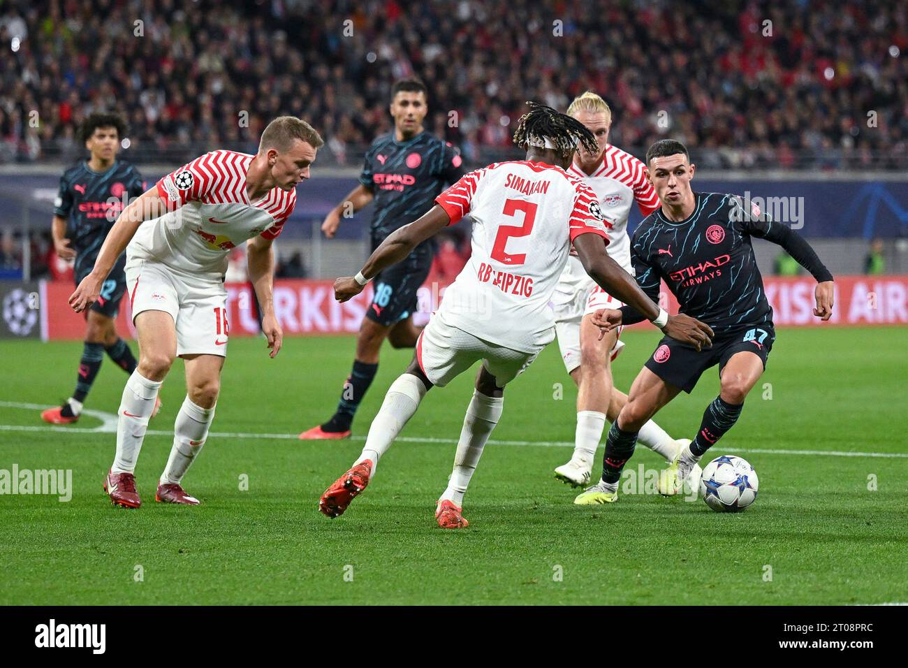 04.10.2023, Fussball, Champions League, 2. Spieltag, Saison 2023/2024, RB Leipzig - Manchester ...