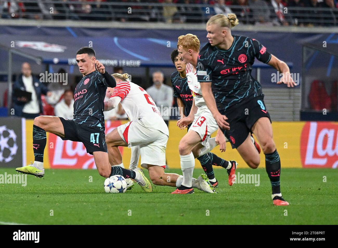 04.10.2023, Fussball, Champions League, 2. Spieltag, Saison 2023/2024, RB Leipzig - Manchester ...