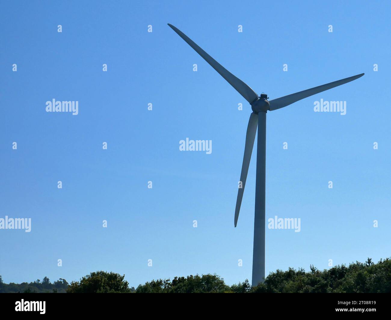 Wind power plant rotor close view. Windpower generator. Green energy ...