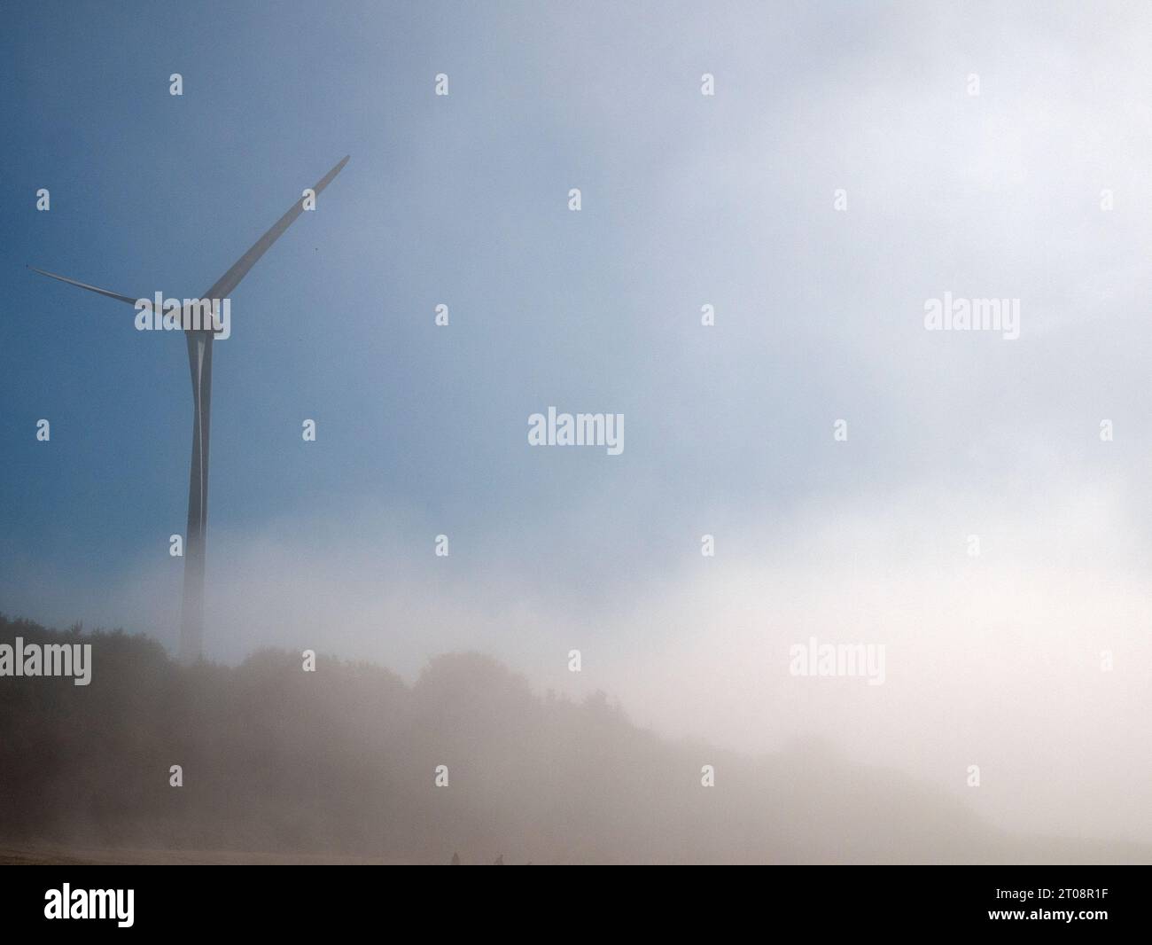 Wind power plant rotor close view. Windpower generator. Green energy ...